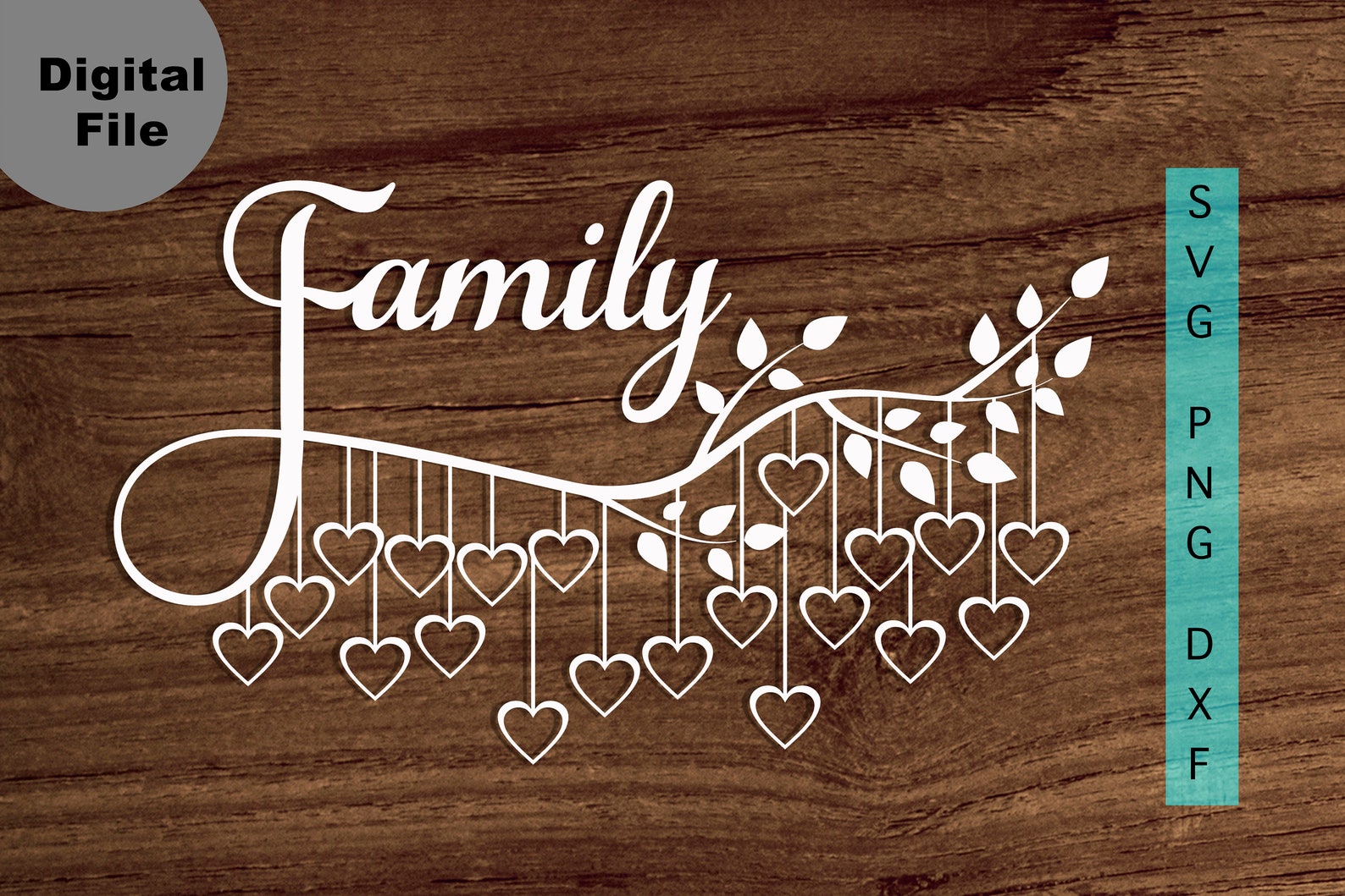 Family Tree 20 Members Svg, Family Tree Branch Heart Frame Svg/png/dxf ...