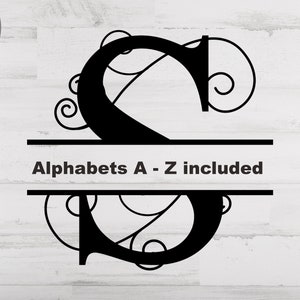 Split Monogram Font Svg, Wedding Monogram Letters Svg/png/dxf File ...