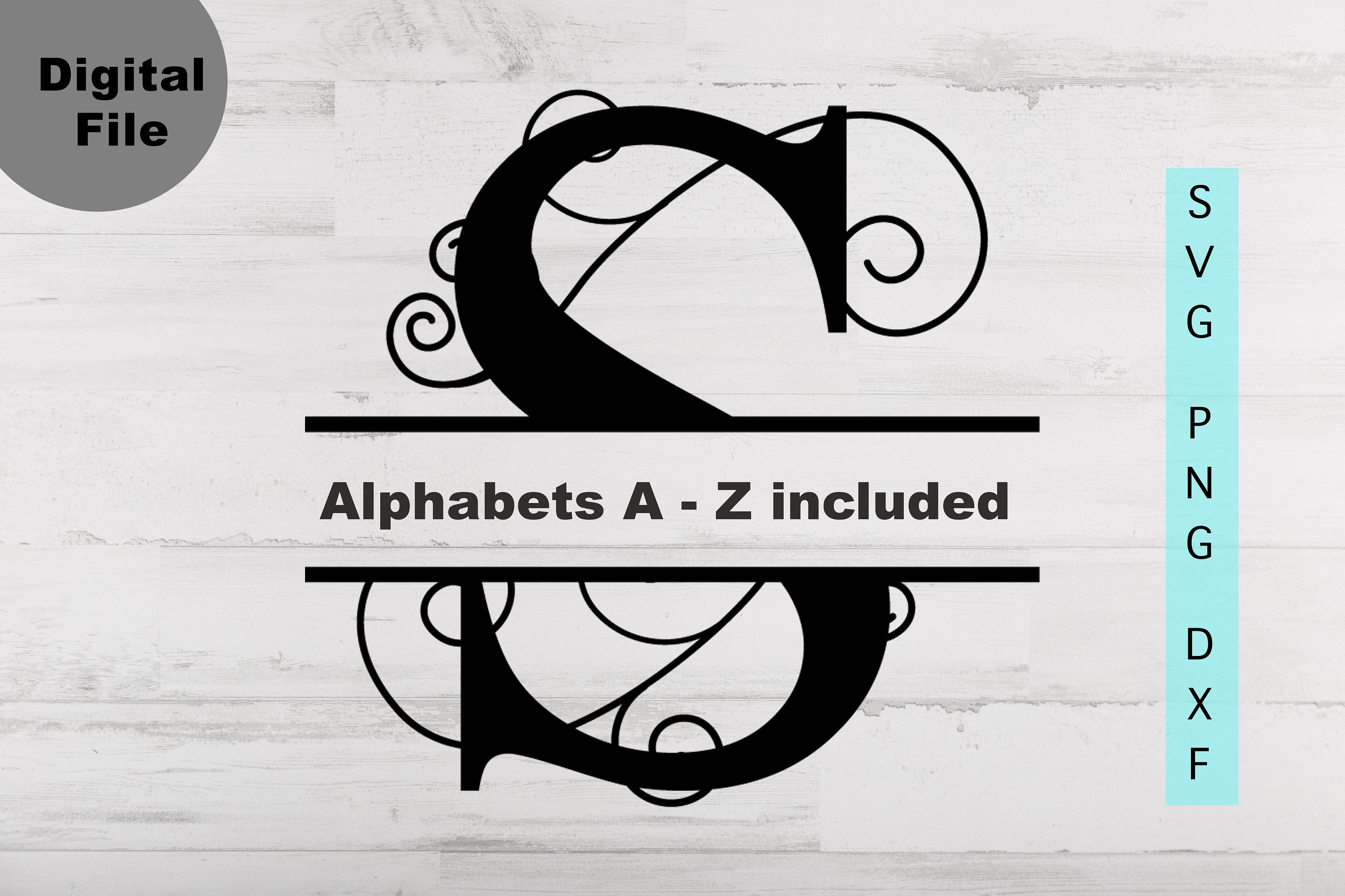 Split Monogram Font Svg, Wedding Monogram Letters Svg/png/dxf File ...