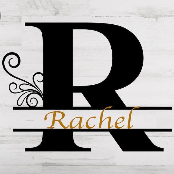 R Monogram - Etsy