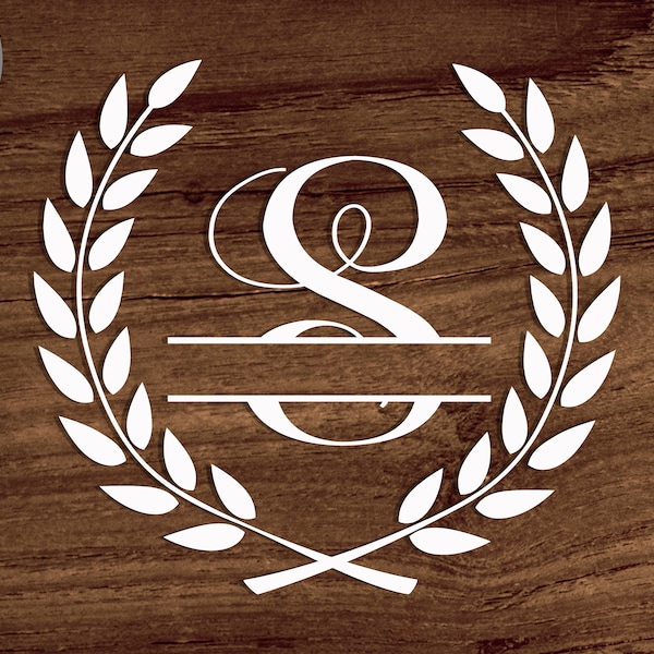 Split Letter Monogram Svg - Etsy