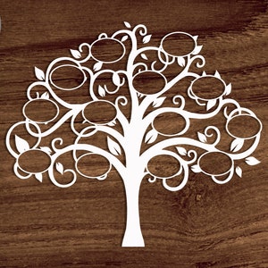 Family Tree 13 Members Svg, Family Tree Oval Frame Svg/png.dxf File ...