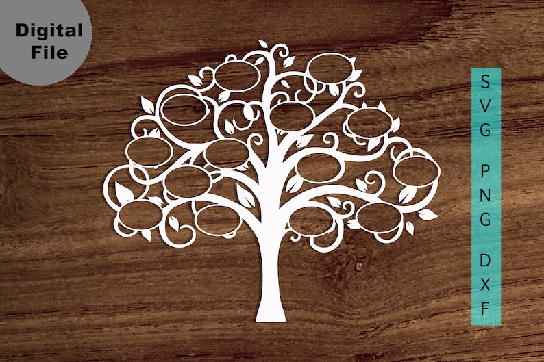Family Tree 14 Members Svg Family Tree Oval Frame Svg/png.dxf - Etsy