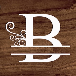 Split Monogram B SVG/PNG/DXF, Alphabet B Monogram Frame, Instant ...
