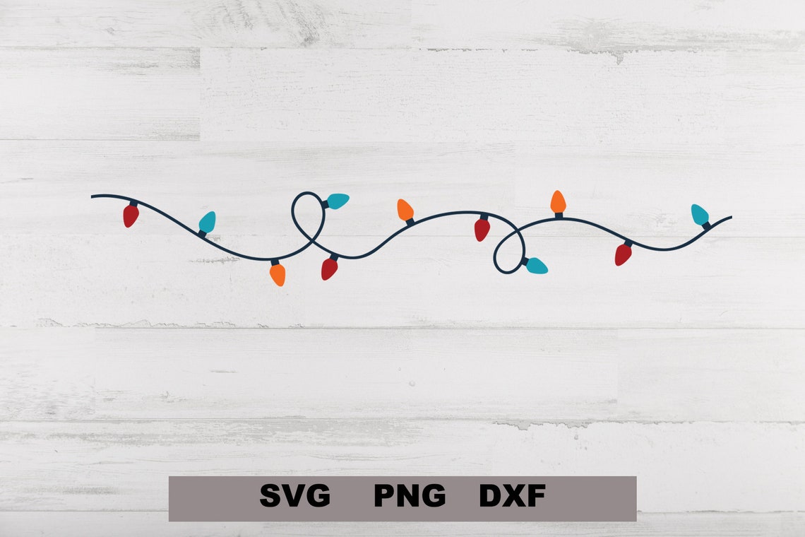 Christmas Lights SVG, Christmas String Lights Svg, Christmas Decor SVG ...
