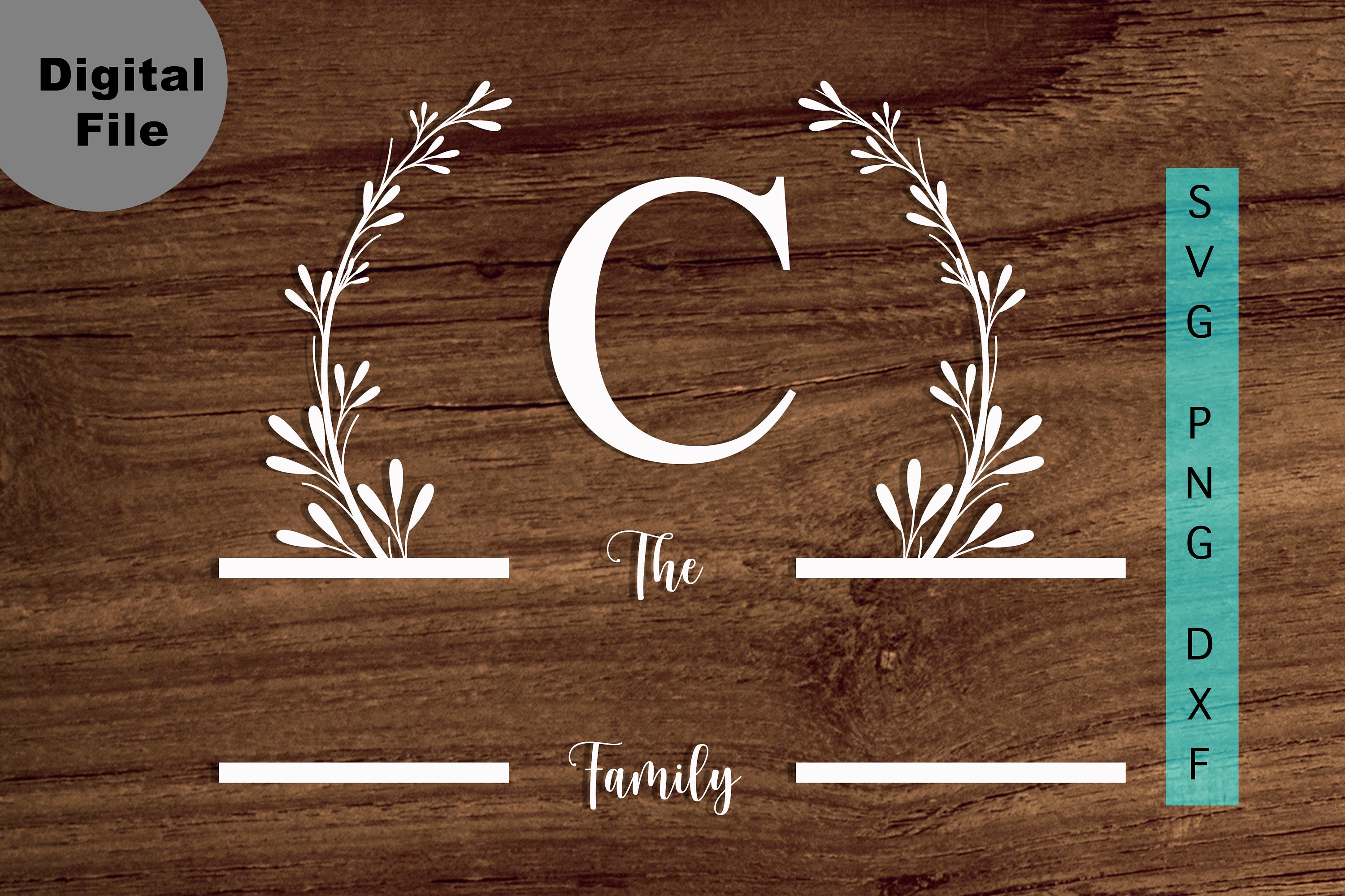 Family Sign Svg, the Family Name Svg/png/dxf File, Alphabet C Frame ...
