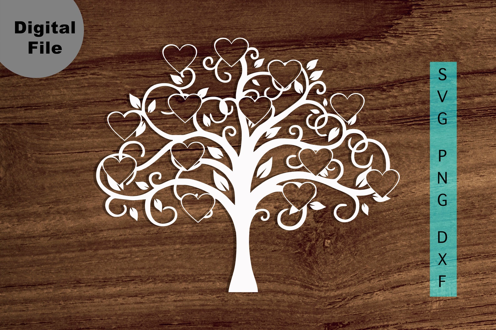 Family Tree 13 Members Svg, Family Heart Tree Svg/png.dxf File, Family ...