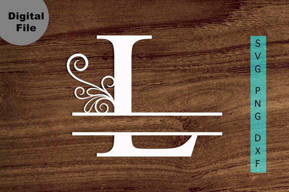 Split Monogram L SVG/PNG/DXF Alphabet L Monogram Frame - Etsy