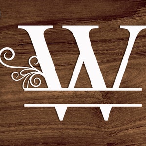 Split Letter W SVG/PNG/DXF, Alphabet W Monogram Frame, Instant Download ...