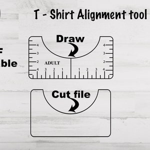 T Shirt Alignment Tool SVG, T-shirt Ruler Guide Printable, T-shirt ...