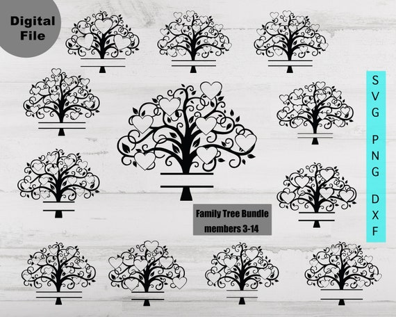 Family Tree 5 Members Clipart