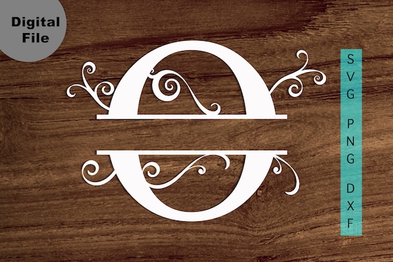 Floral Split Monogram Frame O Svg Split Letter O Svg/png/dxf | Etsy