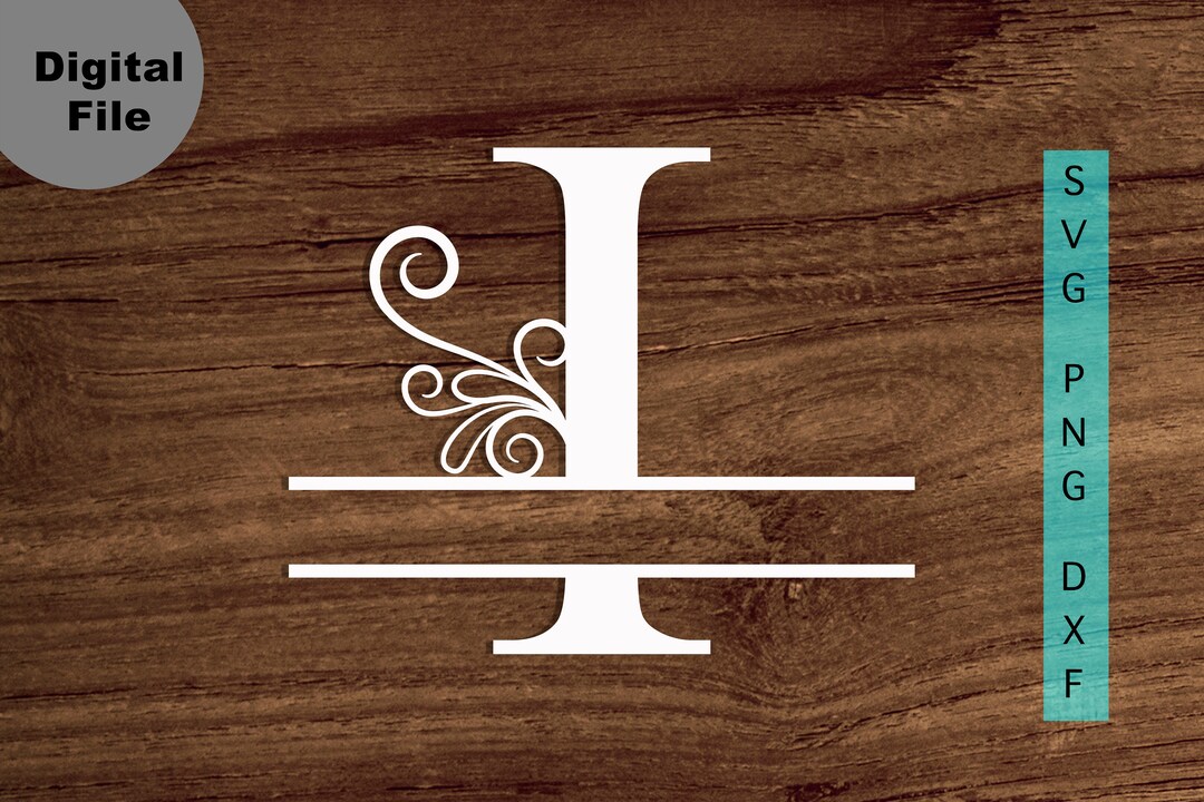 Split Monogram I SVG/PNG/DXF, Alphabet I Monogram Frame, Instant ...
