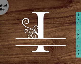 Split Letter S SVG/PNG/DXF, Alphabet S Monogram Frame, Instant Download ...