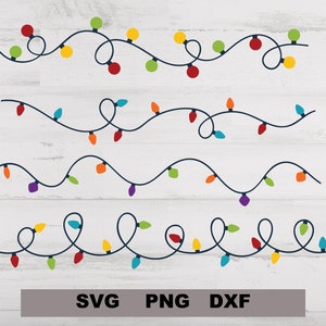 Christmas Lights SVG, Christmas String Lights Svg, Christmas Decor SVG ...
