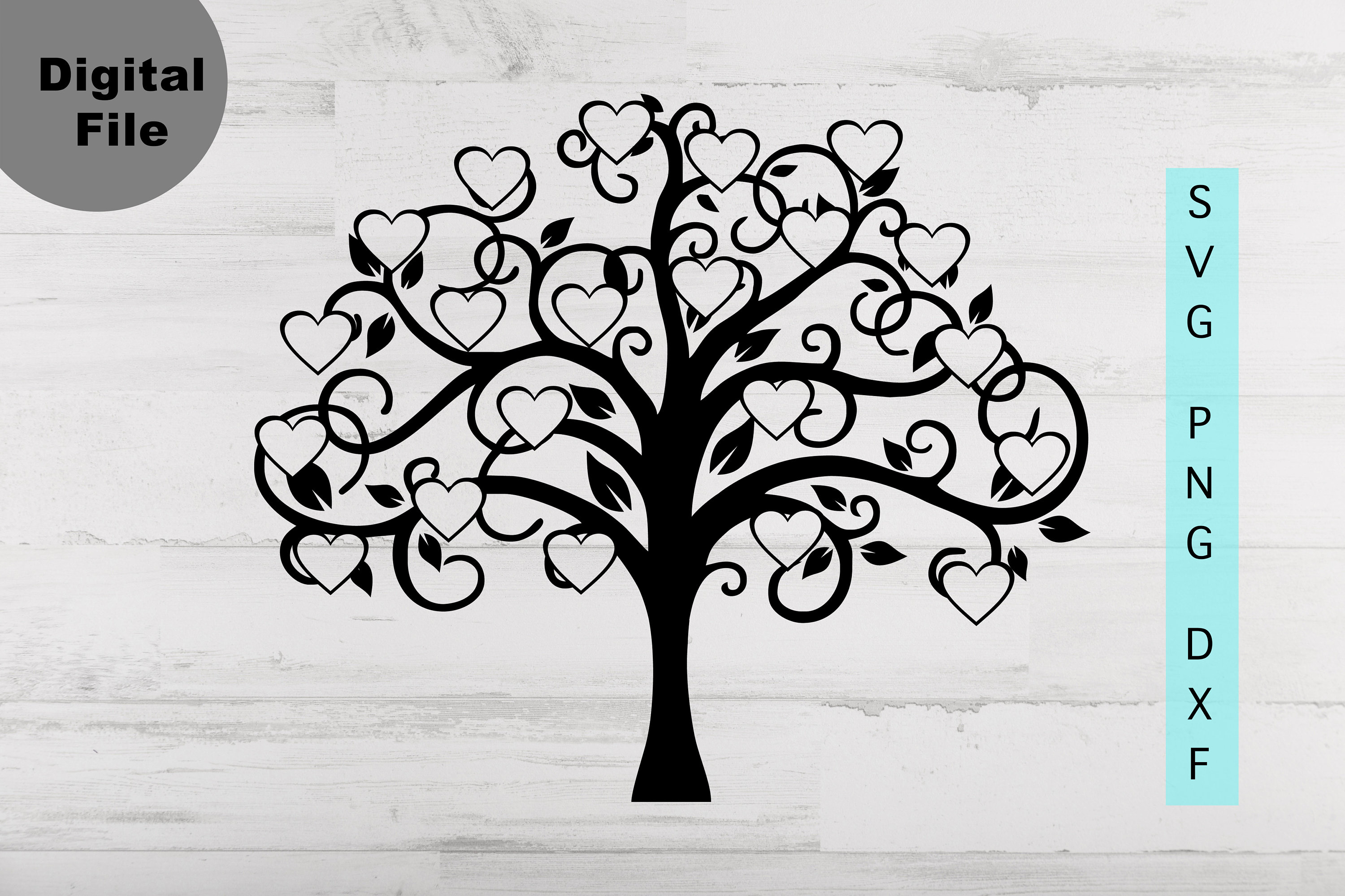 Family Tree 21 members Svg Family Heart Tree Svg/png/dxf | Etsy