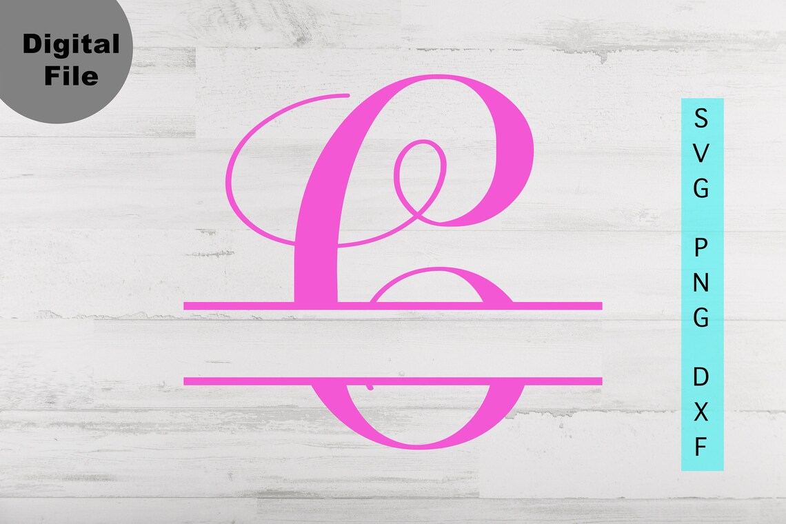 Split Monogram Frame C Svg Split Letter V Svg/png.dxf File | Etsy