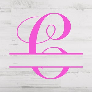 Split Monogram Frame C Svg, Split Letter V Svg/png.dxf File, Fancy ...