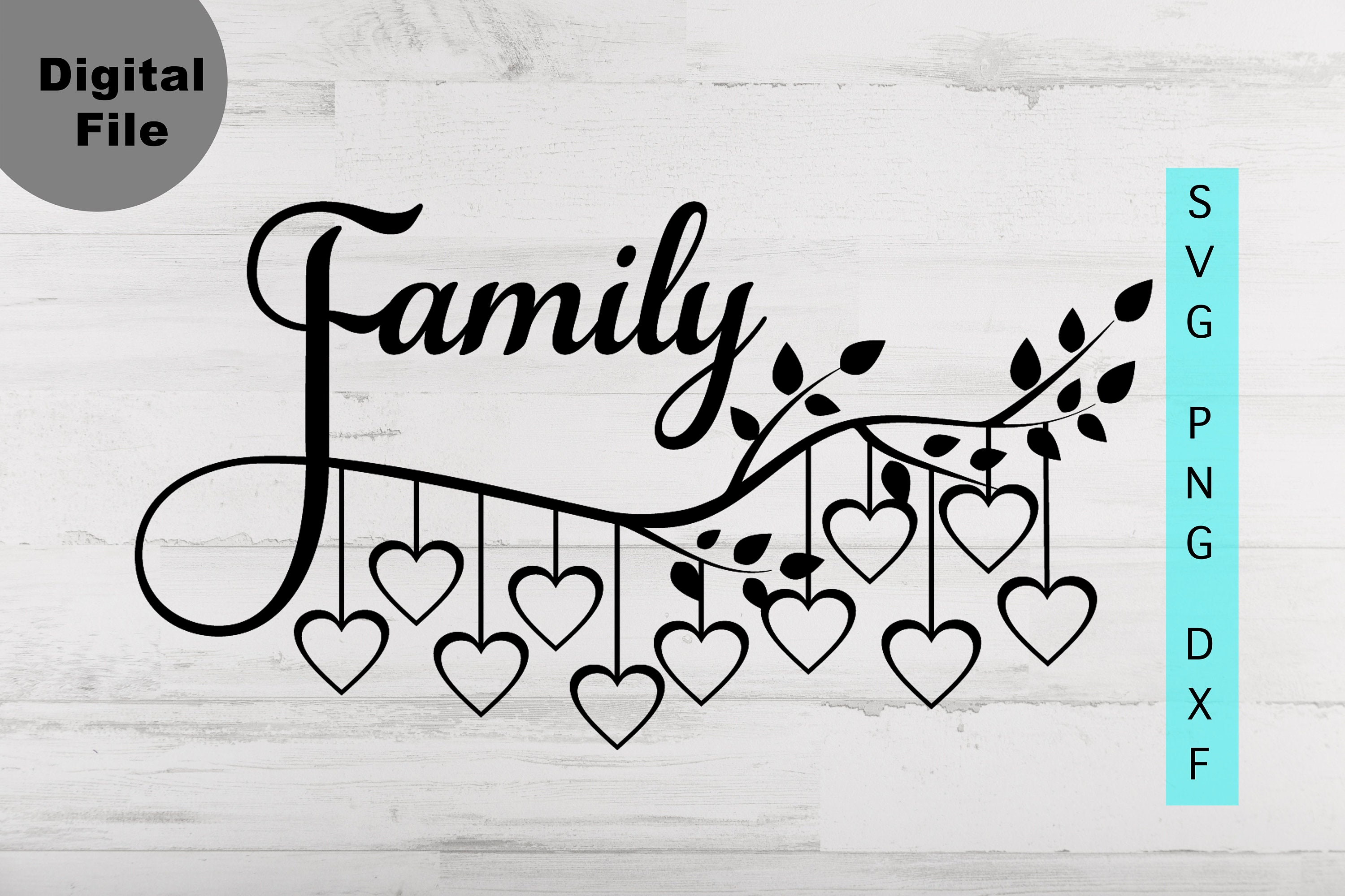 Family Tree 11 Members Svg Family Tree Branch Heart Frame - Etsy Australia