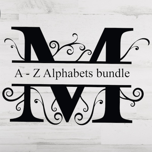 Swirl Monogram - Etsy