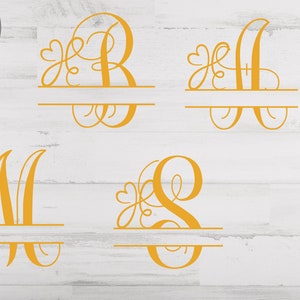 Split Monogram Frame Svg, Split Letter Valentine Svg/png/dxf File ...