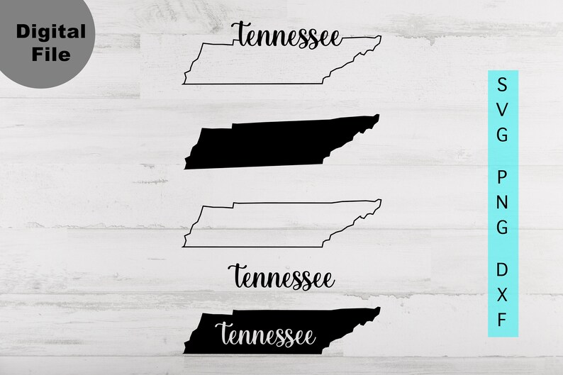 Tennessee Sate Outline Svg Cricut File Tennessee State Map - Etsy