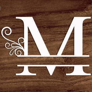 Split Monogram M SVG/PNG/DXF, Alphabet M Monogram Frame, Instant ...