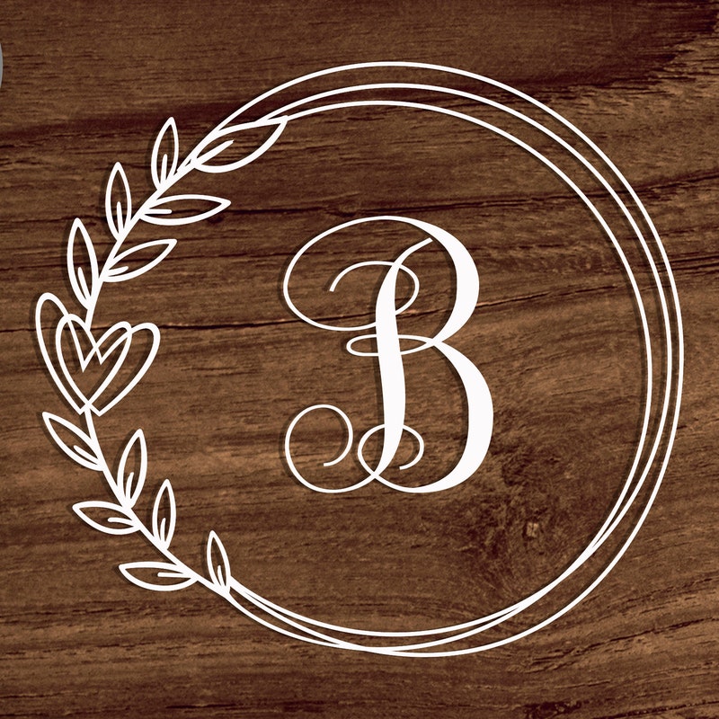 B Split Letter Monogram - Etsy