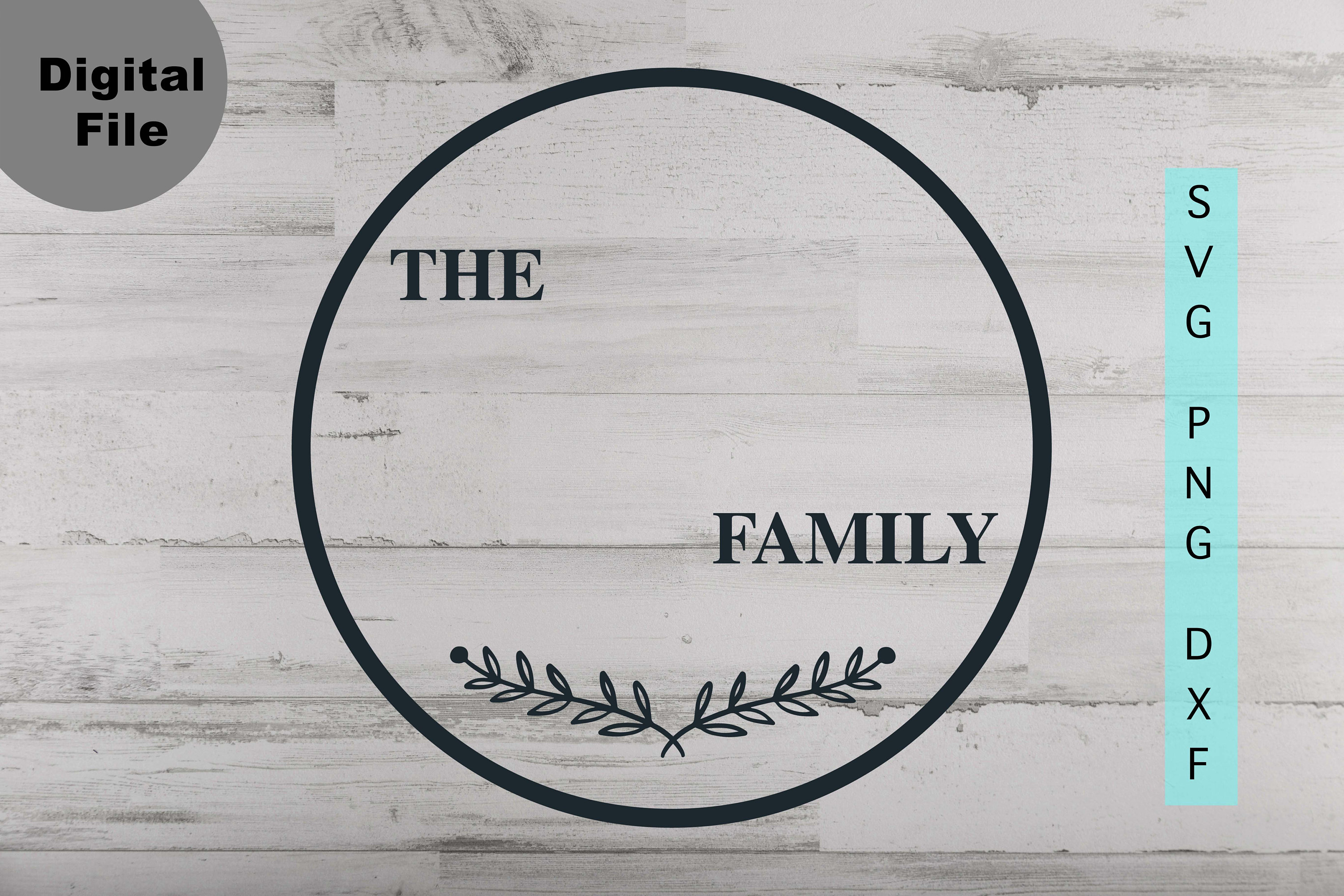 Circle Frame Monogram Svg The Family Single Letter | Etsy