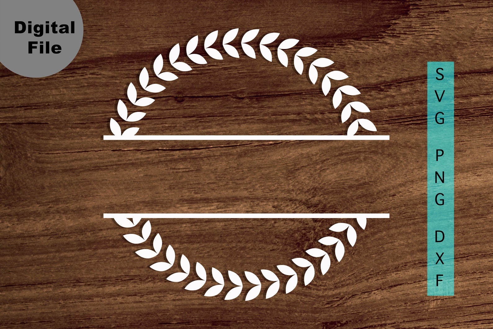 Split Wreath Monogram SVG Family Monogram Svg/png/dxf File | Etsy