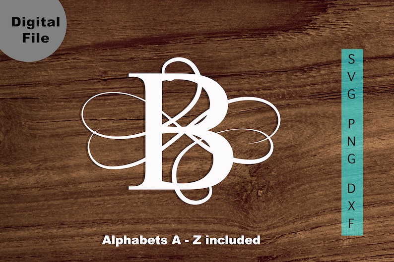 Monogram Svg, Fancy Alphabet Letters Svg/png/dxf Cut Files, Alphabets ...