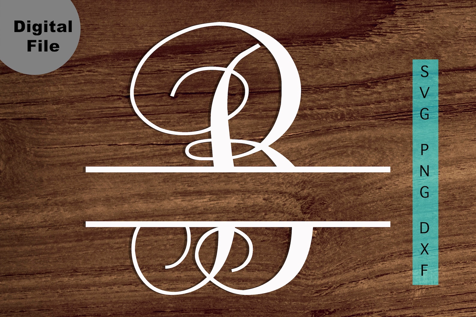 Split Monogram Frame B Svg Split Letter B Svg/png.dxf file | Etsy