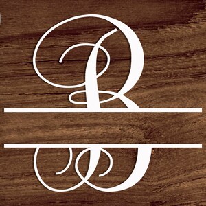 Split Monogram Frame B Svg, Split Letter B Svg/png.dxf File, Fancy ...