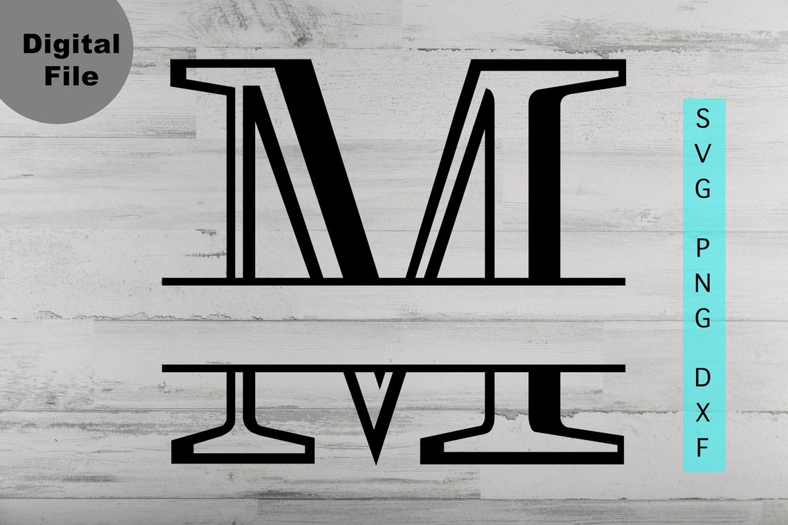 Split Monogram Svg Frame Split Letter Bundle Svg/png/dxf - Etsy