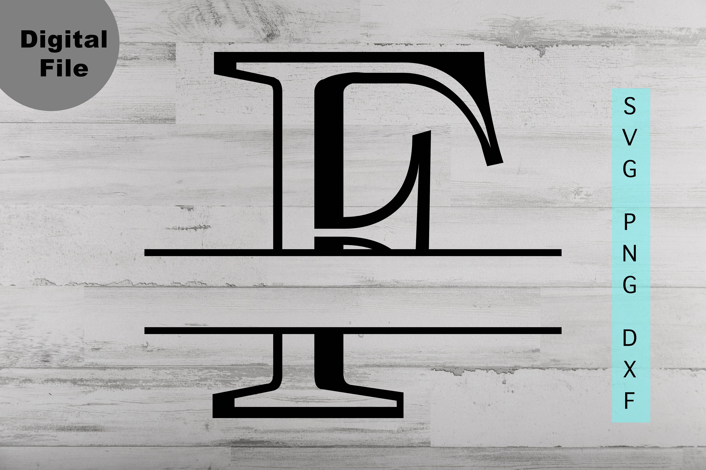 Split Monogram F Svg Frame Split Letter F Svg/png.dxf File - Etsy
