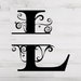Floral Split Monogram Frame L Svg, Split Letter L Svg/png/dxf File ...