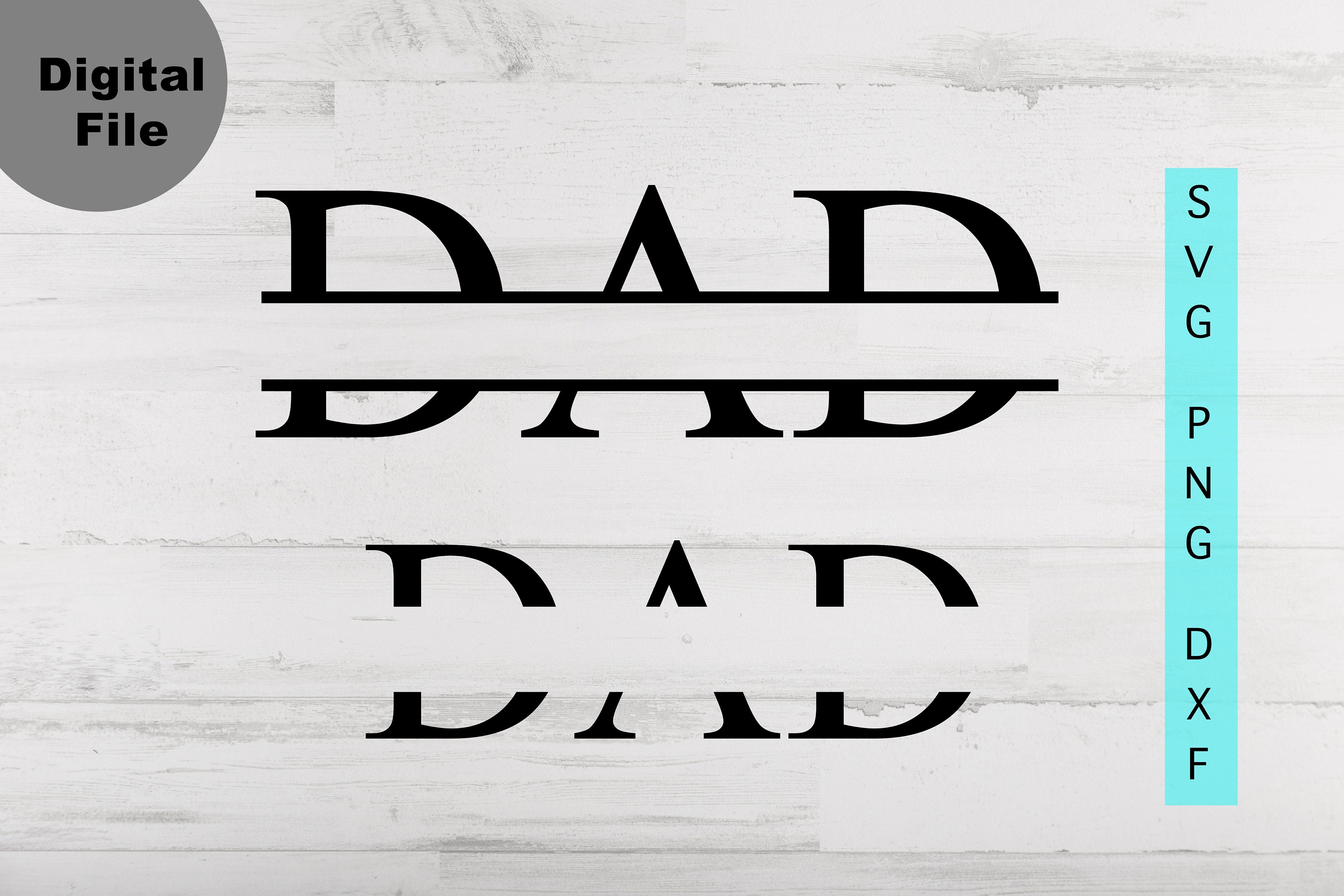 Split Dad Monogram Svg/png.dxf archivo Split Dad con nombres | Etsy