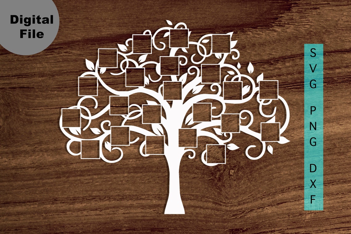 Family Tree Template Svg/png/dxf File Family Tree 22 Members - Etsy