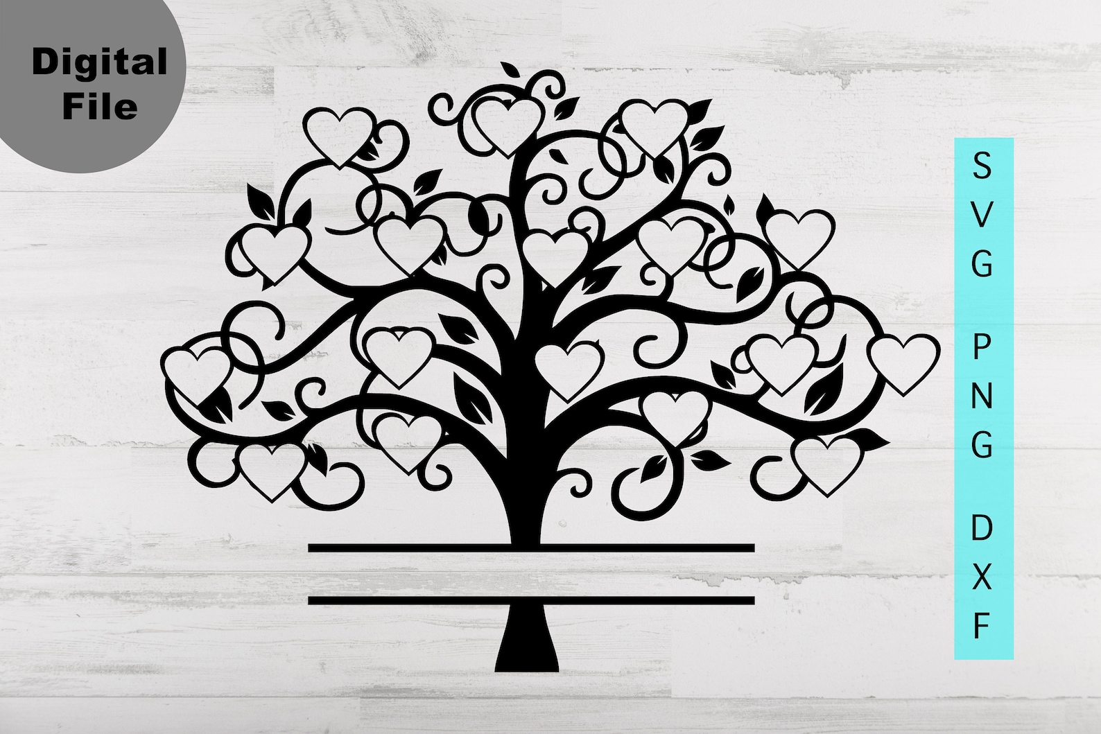 Family Tree 17 Members Svg Family Heart Tree Svg/png.dxf | Etsy