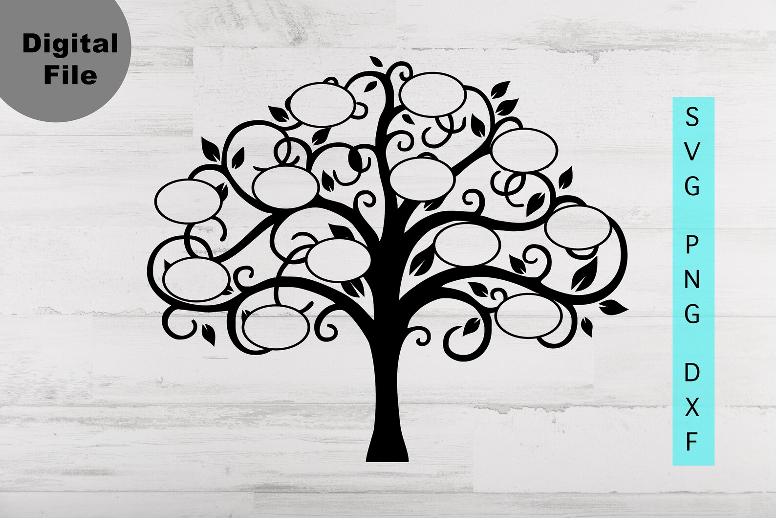 Family Tree 12 Members Svg Family Tree Oval Frame Svg/png.dxf | Etsy