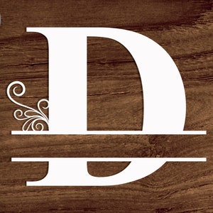 Split Monogram D SVG/PNG/DXF, Alphabet D Monogram Frame, Instant ...