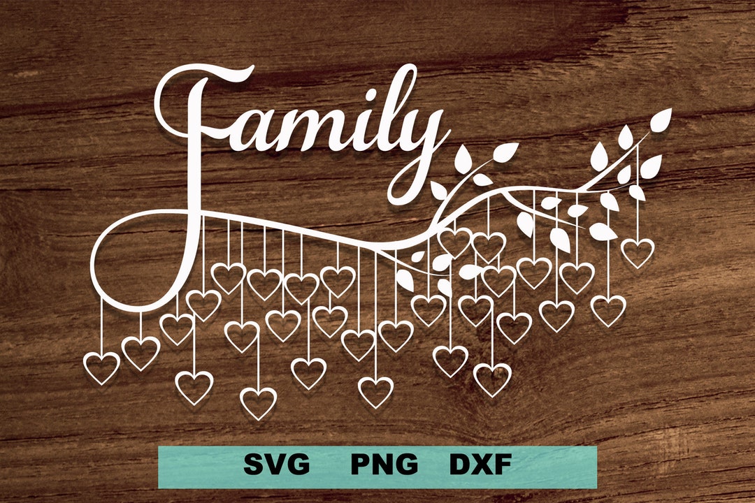 Family Tree Svg 30 Members, Family Tree Branch Heart Frame Svg/png/dxf ...