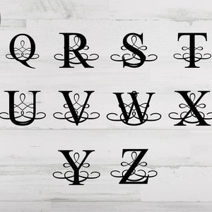 Monogram Svg, Fancy Alphabet Letters Svg/png/dxf Cut Files, Alphabets ...