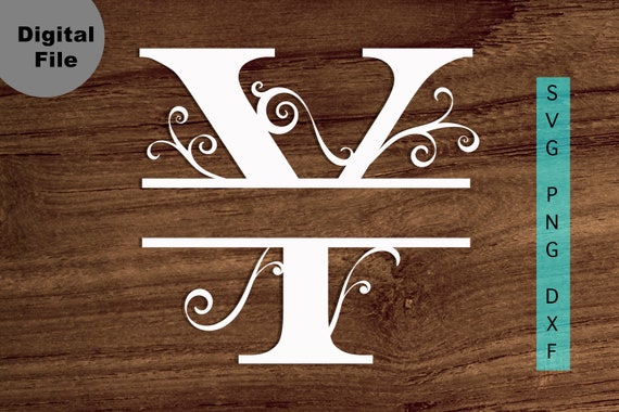 Floral Split Monogram Frame Y Svg Split Letter Y Svg/png/dxf | Etsy