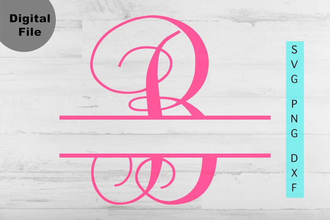 Split Monogram Frame B Svg, Split Letter B Svg/png.dxf File, Fancy ...