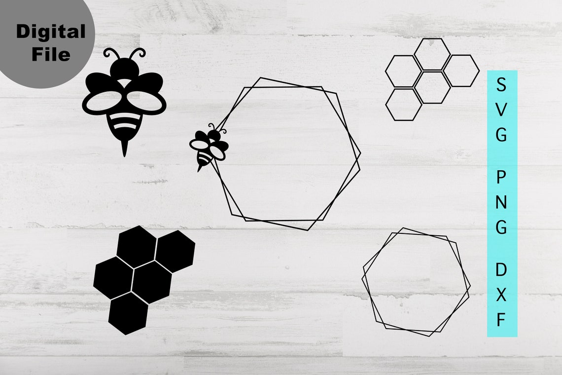 Bee Svg Bundle Bee Wreath Svg/png/dxf File Bee Frame - Etsy