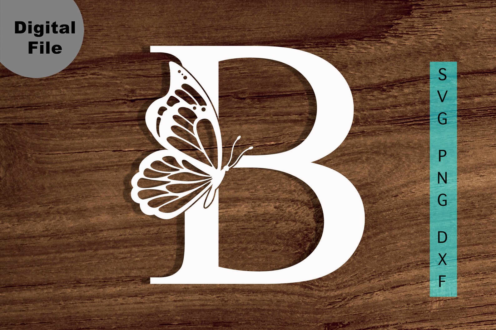 Butterfly Monogram B Frame Svg, Keychain Svg, Single Alphabet With ...