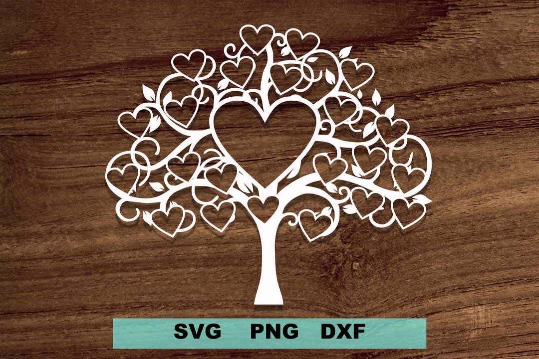 Family Heart Tree Svg Cut File, 23 Members Family Reunion Svg File ...