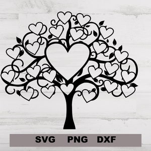 Family Heart Tree Svg Cut File, 23 Members Family Reunion Svg File ...