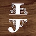 Floral Split Monogram Frame J Svg, Split Letter J Svg/png.dxf File ...